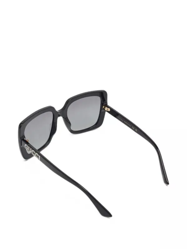 Gucci Crystal-logo Square Sunglasses
