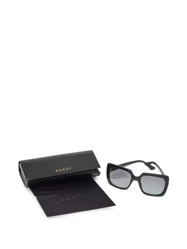Gucci Crystal-logo Square Sunglasses