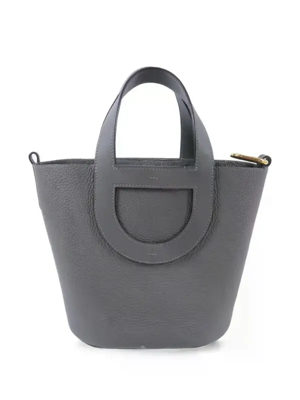 Hermès 2023 18 In The Loop Leather Tote Bag - Grey
