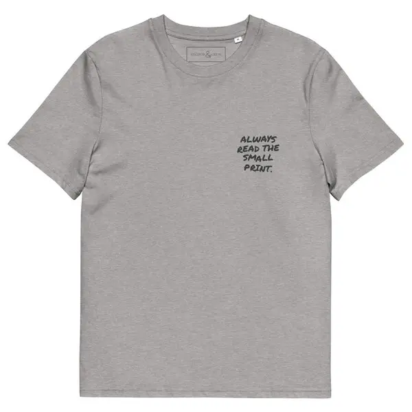 ANCHOR & CREW Organic Cotton T-shirt With Slogan Print - Grey