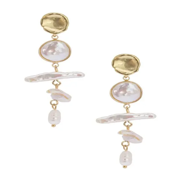 Saachi Baroque Pearl Drop Statement Earring