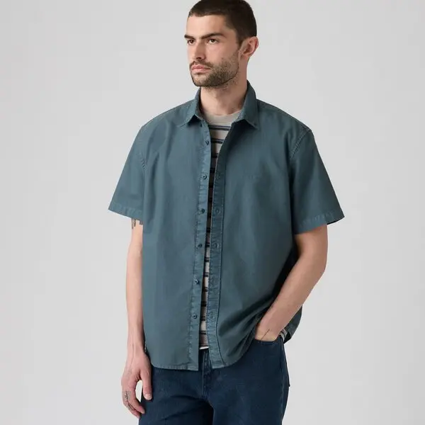 LEVI'S Authentic Button-down Garment Dye Short-sleeve Shirt