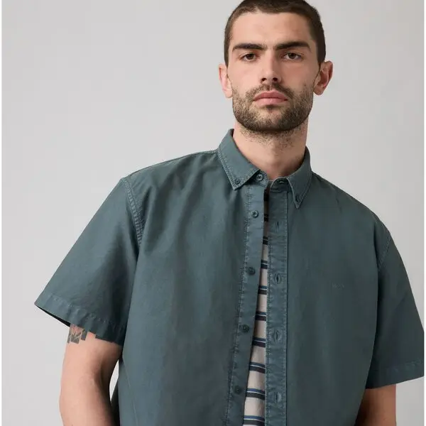 LEVI'S Authentic Button-down Garment Dye Short-sleeve Shirt