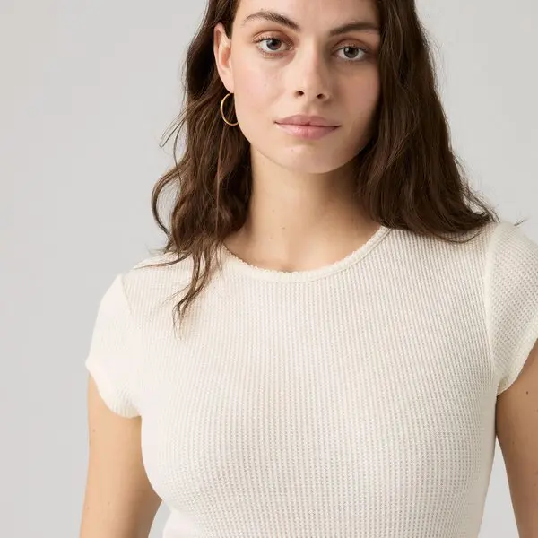 LEVI'S Dry Goods Waffle Cap Sleeve Tee