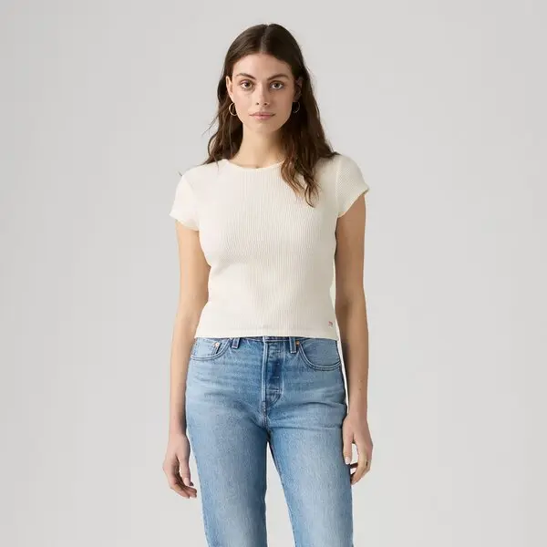 LEVI'S Dry Goods Waffle Cap Sleeve Tee