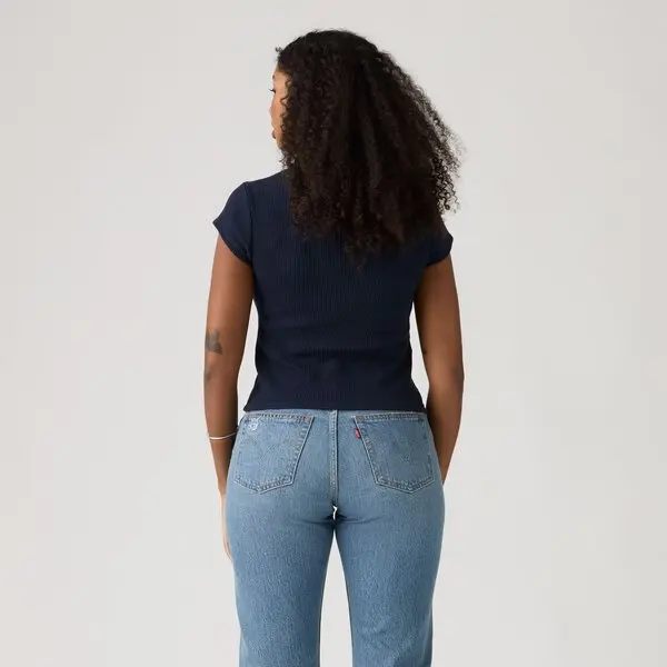 LEVI'S Dry Goods Waffle Cap Sleeve Tee