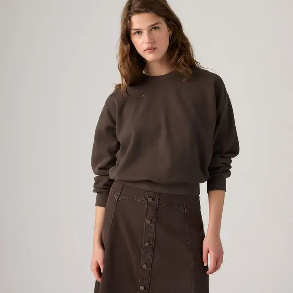 LEVI'S Vintage Boxy Sweatshirt - Womens Fleece Java