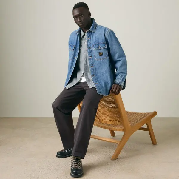 LEVI'S Loose Pleated Work Chino Pants - Pitbull Grey