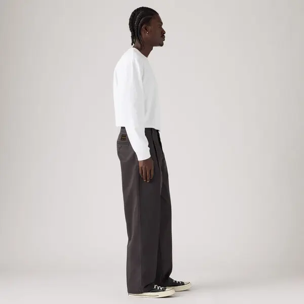 LEVI'S Loose Pleated Work Chino Pants - Pitbull Grey
