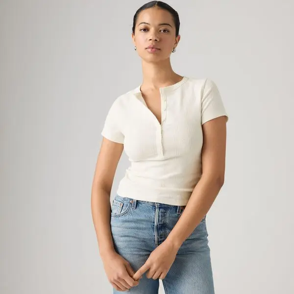 LEVI'S Dry Goods Pointelle Short-sleeve Henley