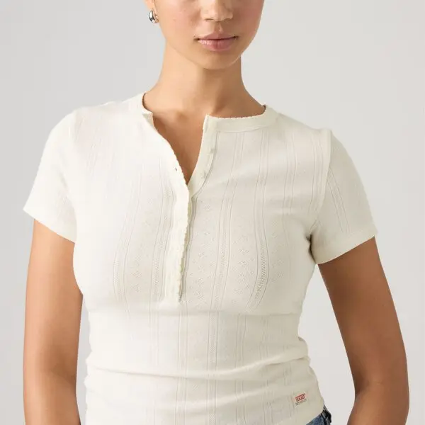 LEVI'S Dry Goods Pointelle Short-sleeve Henley