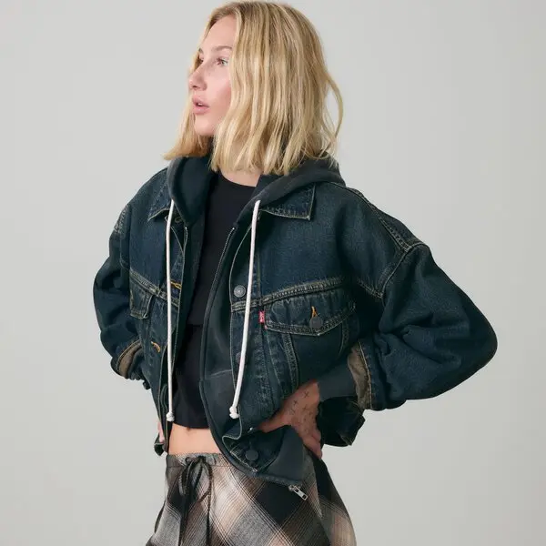 LEVI'S Loose Cropped Trucker Jacket - High Vibration Trucker