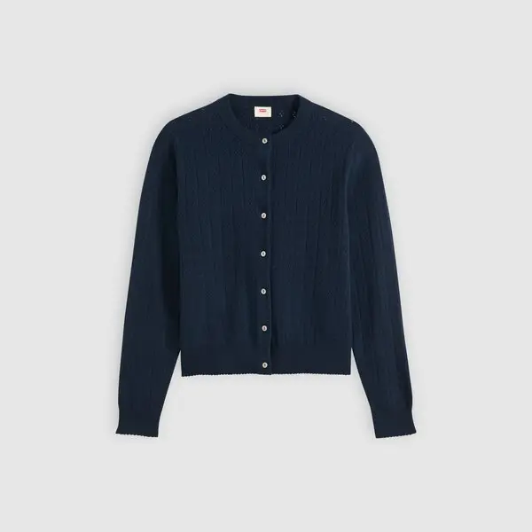 LEVI'S Supersoft Pointelle Crewneck Cardigan