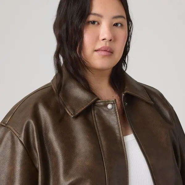 LEVI'S Faux Leather Relaxed Fit Bomber Jacket