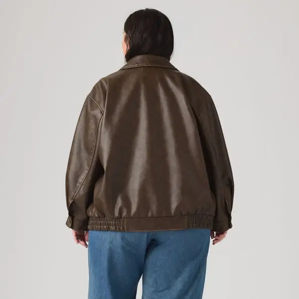 LEVI'S Faux Leather Relaxed Fit Bomber Jacket