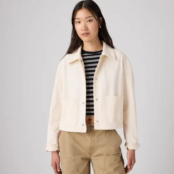 LEVI'S Cropped Chore Jacket - Cream