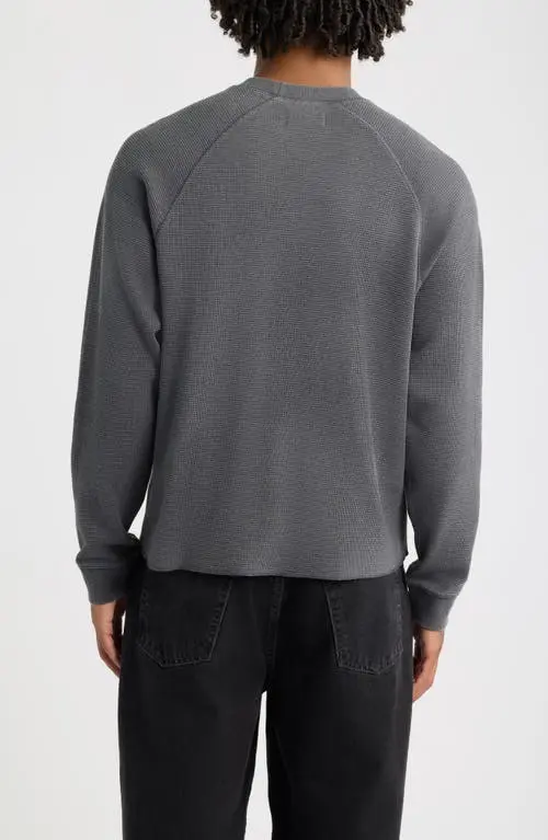 Bp. Boxy Thermal Cotton Blend Long Sleeve T-shirt - Grey Magnet