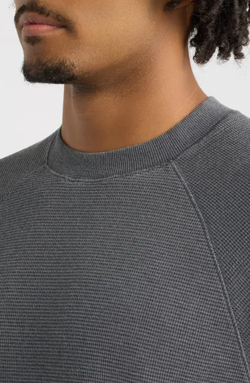 Bp. Boxy Thermal Cotton Blend Long Sleeve T-shirt - Grey Magnet