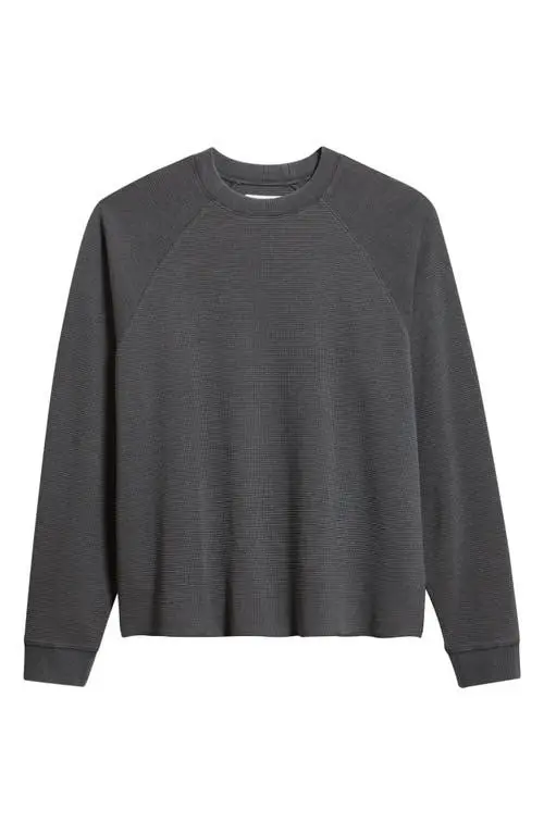 Bp. Boxy Thermal Cotton Blend Long Sleeve T-shirt - Grey Magnet