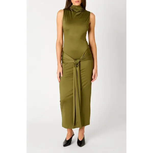 NIA Victoria Tie Front Maxi Dress