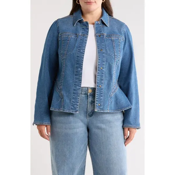 Wit & Wisdom Peplum Denim Jacket
