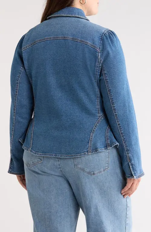 Wit & Wisdom Peplum Denim Jacket