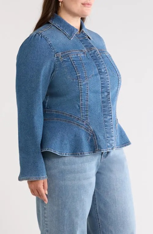 Wit & Wisdom Peplum Denim Jacket