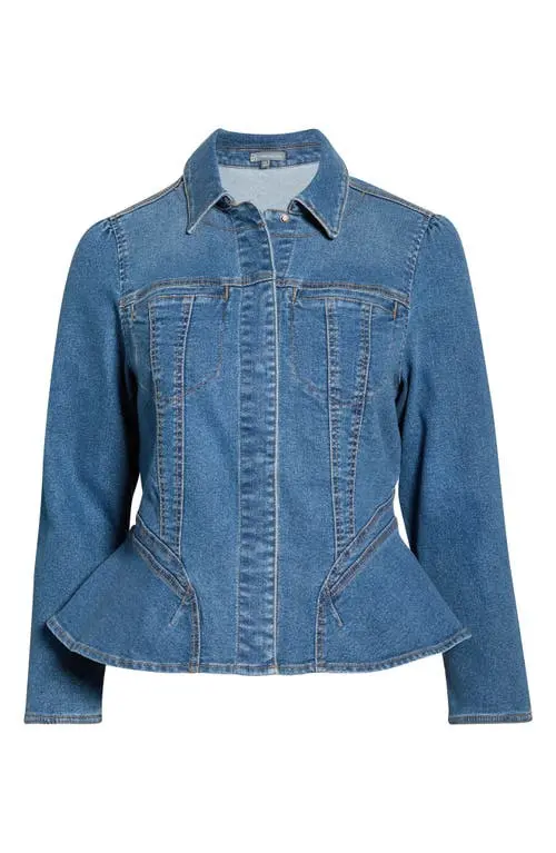 Wit & Wisdom Peplum Denim Jacket