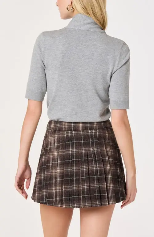 Astr The Label Agatha Tie Neck Sweater - Heather Grey