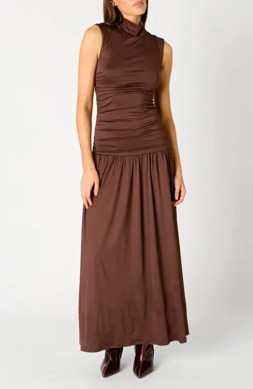 NIA Lark Ruched Maxi Dress