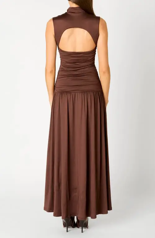 NIA Lark Ruched Maxi Dress