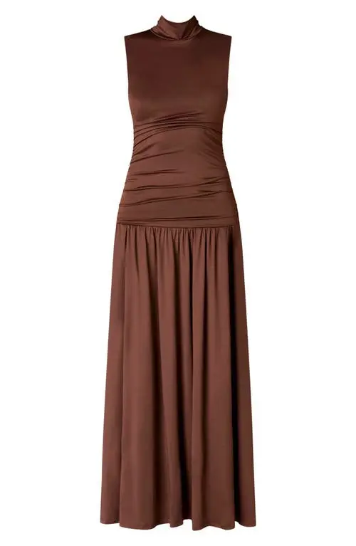NIA Lark Ruched Maxi Dress