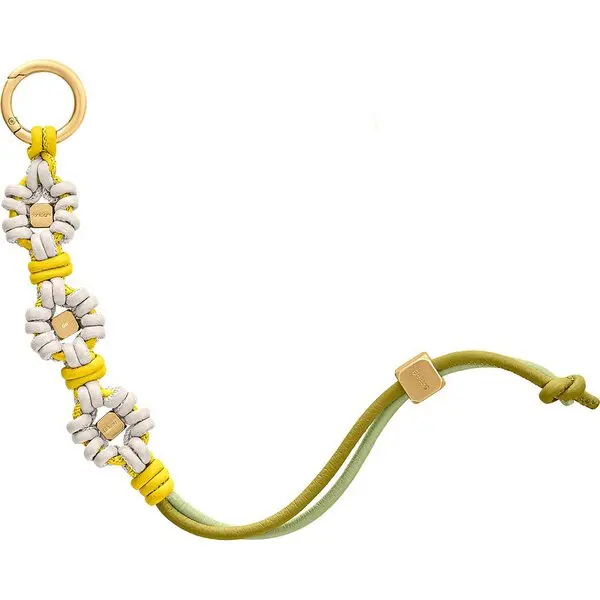 MAISON DE SABRE Bloom Edition Leather Wristlet Charm - Foam Daisy
