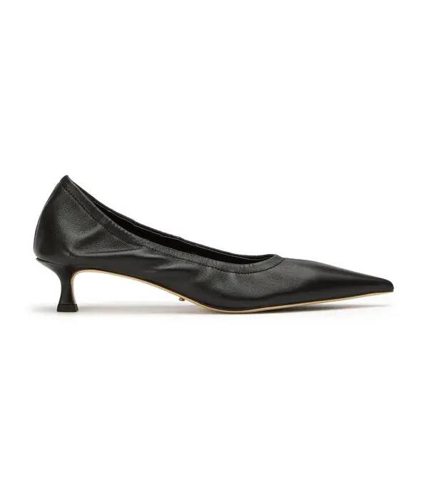 TONY BIANCO Costa Kitten Heel Pumps - Black Nappa