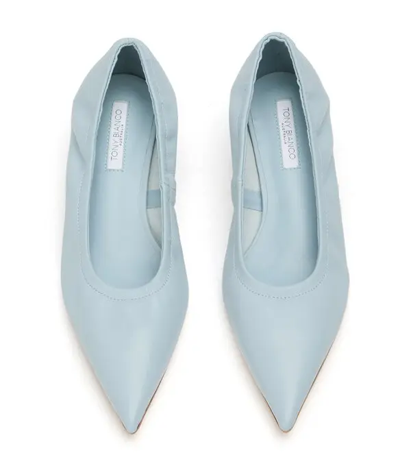 TONY BIANCO Costa Kitten Heel Pumps - Sky Nappa