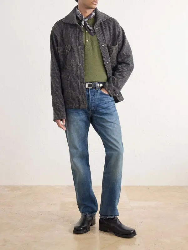 Ralph Lauren Waffle-knit Cotton-jersey Henley T-shirt