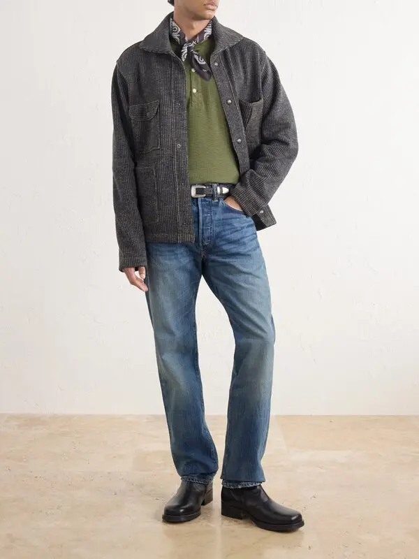 Ralph Lauren Waffle-knit Cotton-jersey Henley T-shirt