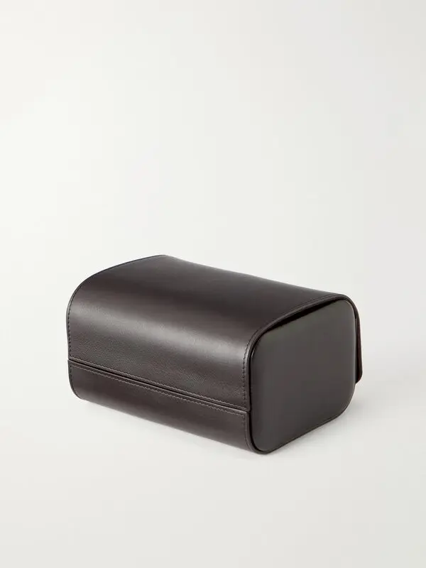 Zegna Secondskin Leather Watch Roll - Brown