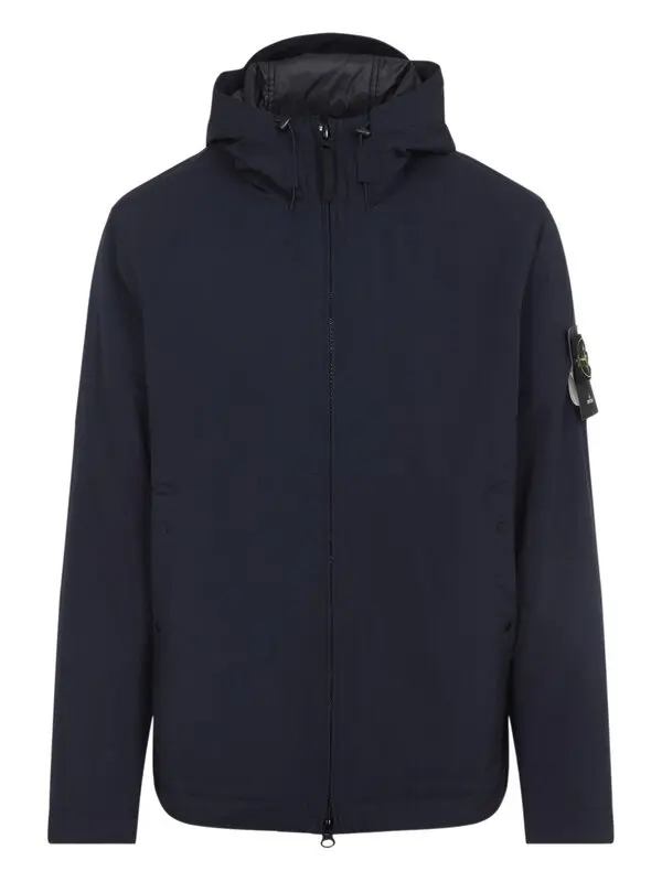 Stone Island Hooded Blouson Jacket - Blue
