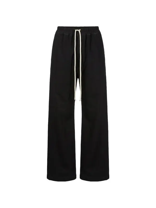 Rick Owens Wide-leg Sweatpants With Snap Button Detailing - Black