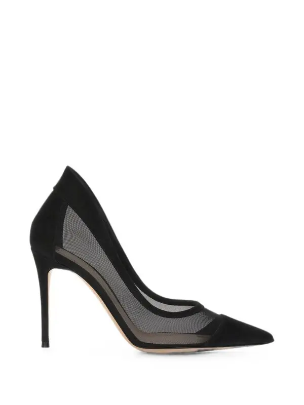 GIANVITO ROSSI Suede And Mesh Pumps