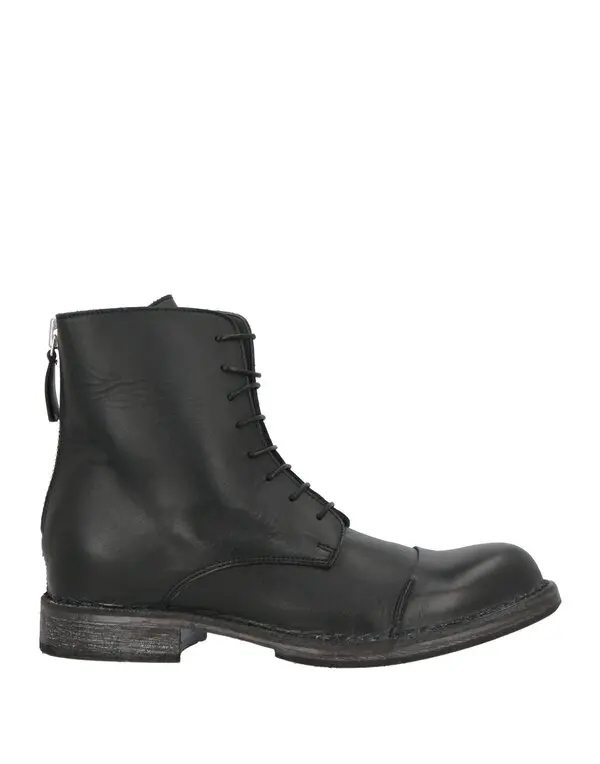 Moma Lace-up Ankle Boots In Calfskin - Black