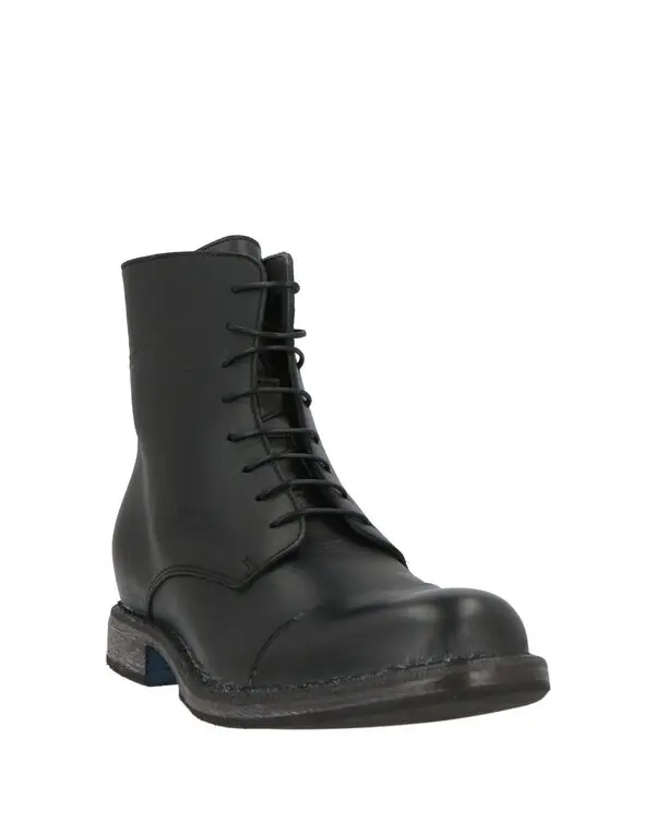 Moma Lace-up Ankle Boots In Calfskin - Black