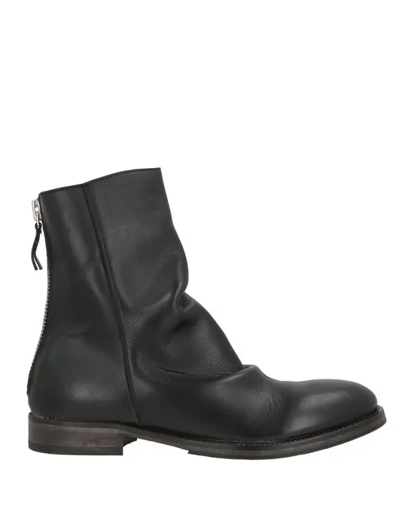 Moma Dark Calfskin Ankle Boots - Black
