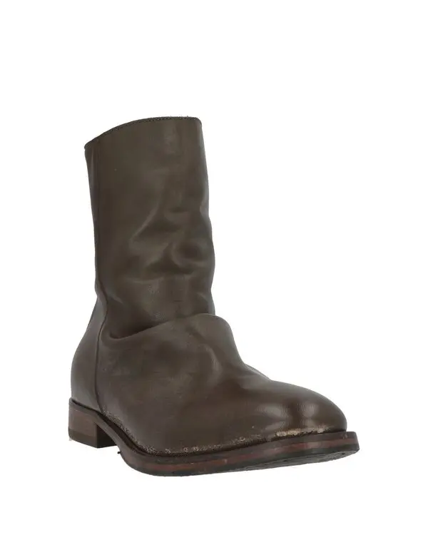 Moma Dark Calfskin Ankle Boots - Green
