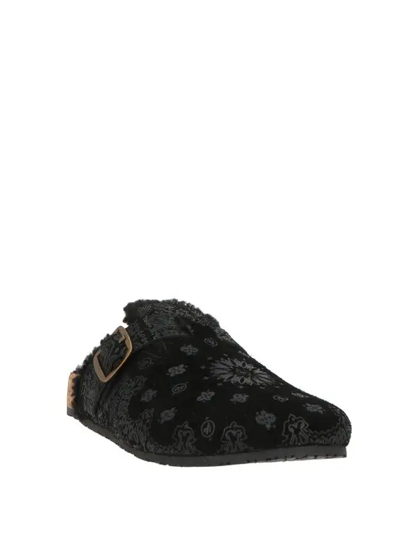 ARIZONA LOVE Suede Mules With Print And Buckle Fastening - Black