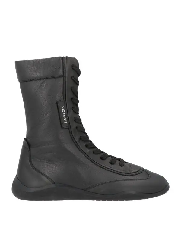 VIC MATIE Leather Lace-up Ankle Boots