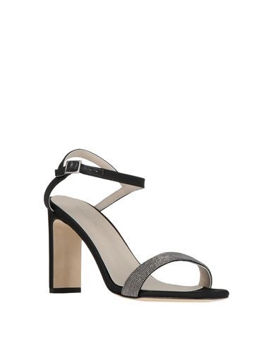 Fabiana Filippi Embellished Satin Sandals With Ankle Strap - Black