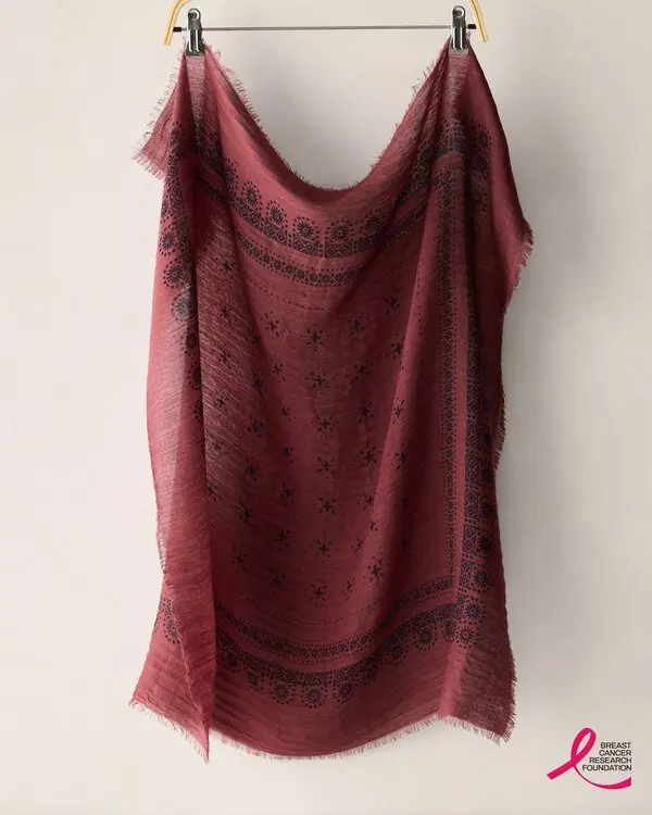 HAVEN WELL WITHIN Oversized Wool Bandana - Garnet Multicolor