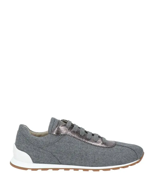 Brunello Cucinelli Textile Fibers And Leather Low-top Sneakers